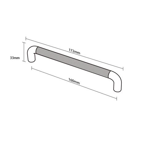 Modar Arvella Handle 160mm CTC Brushed Brass | Lincoln Sentry
