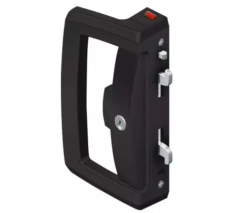 Onyx Lock D Handle Black 5 Pin Cylinder Out Uni Strike | Lincoln Sentry
