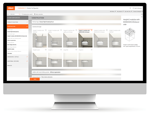 Blum Product Configurator | Lincoln Sentry
