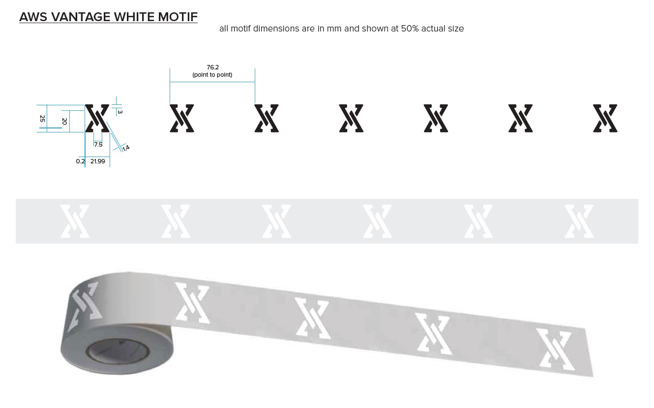 Decal Roll Aws Vantage White 10M Roll White | Lincoln Sentry